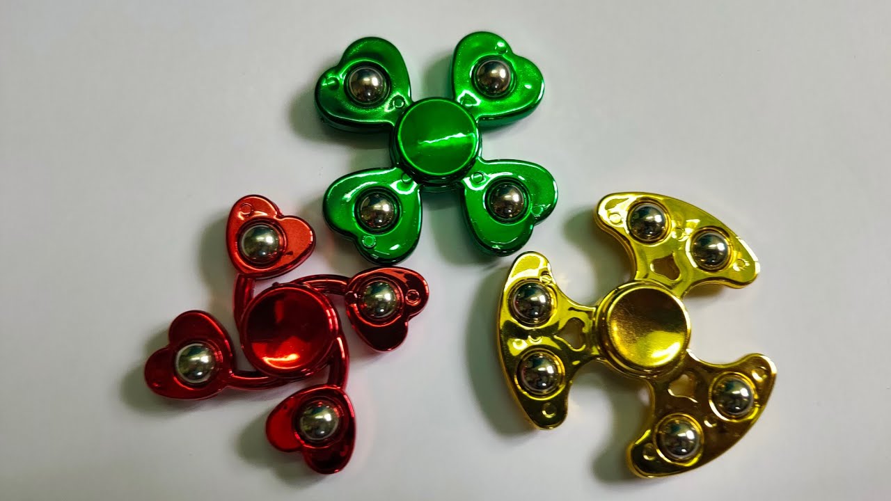 Gold, Green and Red color widget Spinners Fan video for kids ...