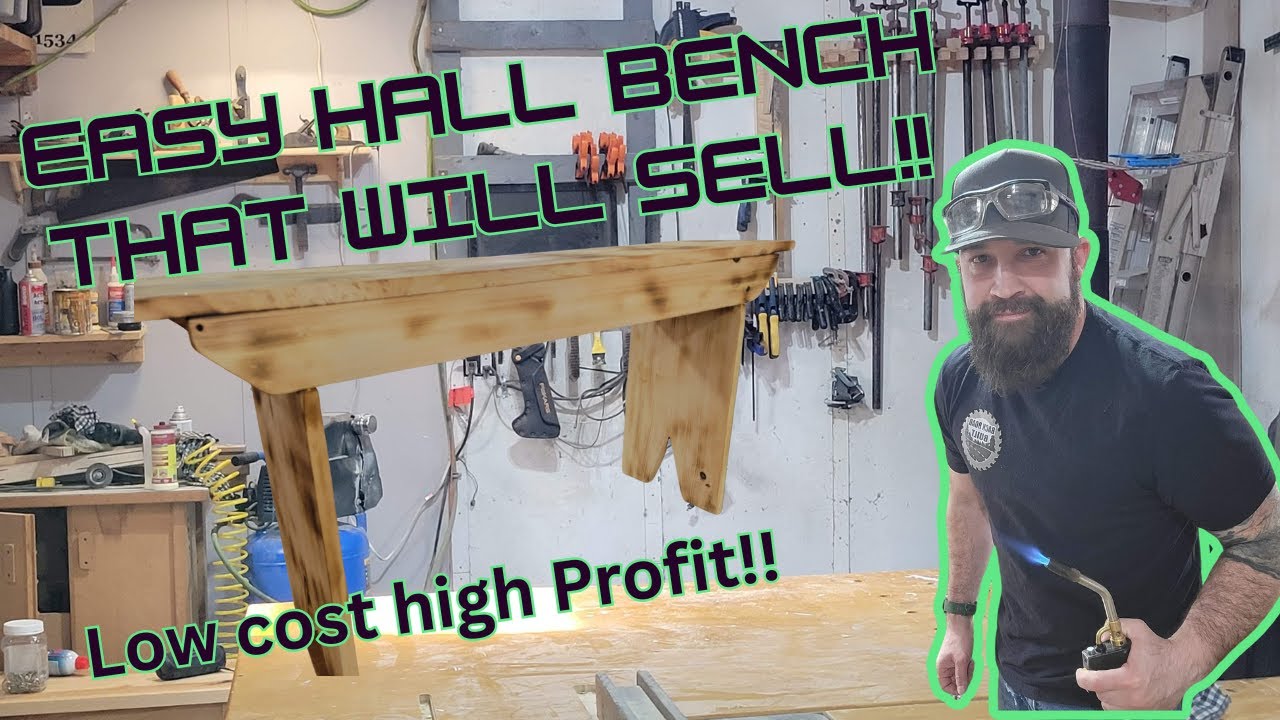 Easy hall bench build that sells! - YouTube