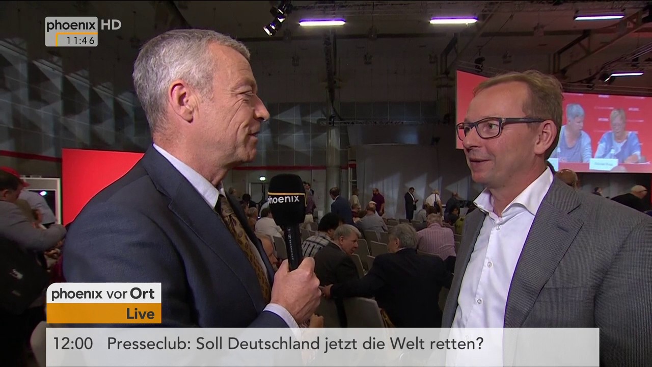 Bundesparteitag Die Linke: Michael Erhardt im Interview am 11.06.2017 ...
