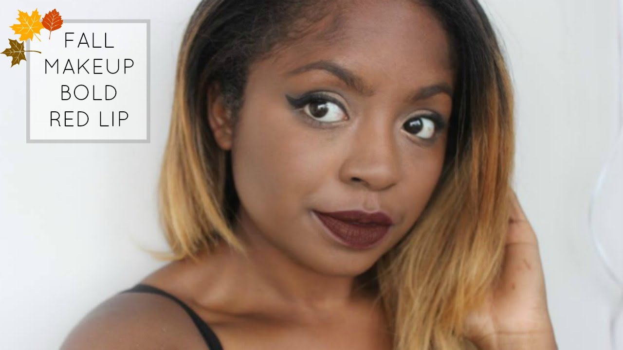 Fall Makeup Tutorial | Bold Red Lips | MissDarcei - YouTube