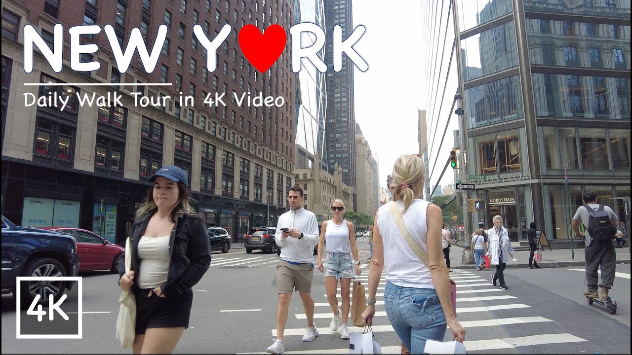 [Full] New York City, Midtown Manhattan Walk Tour, City Walk, Street ...