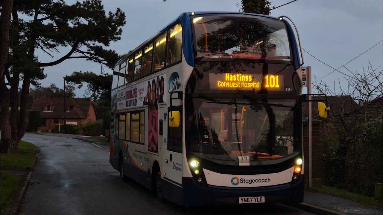 Onboard Stagecoach Bus 15334 (YN67 YLG) | Scania N250UD ADL ...