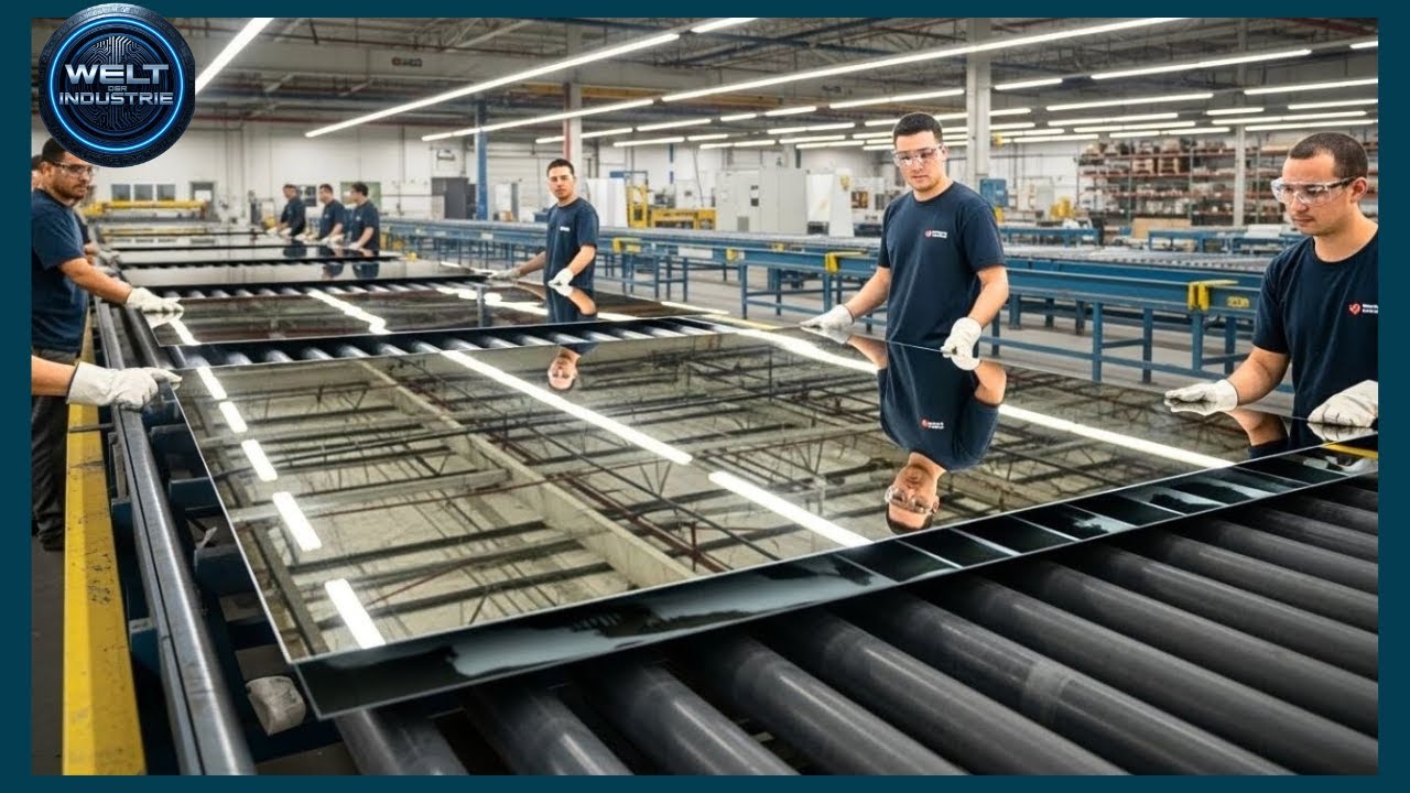So werden Glasspiegel in Mega-Fabriken hergestellt - YouTube