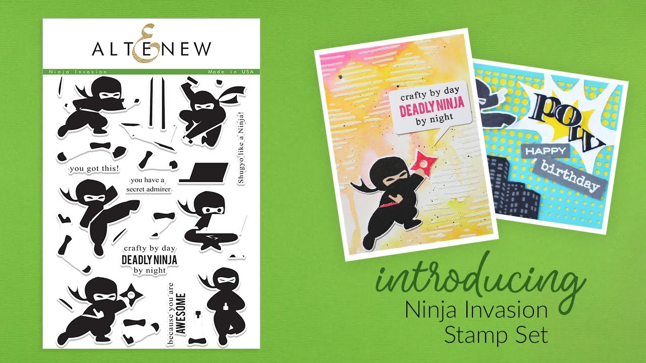 Altenew Stamps Intro - Ninja Invasion - YouTube