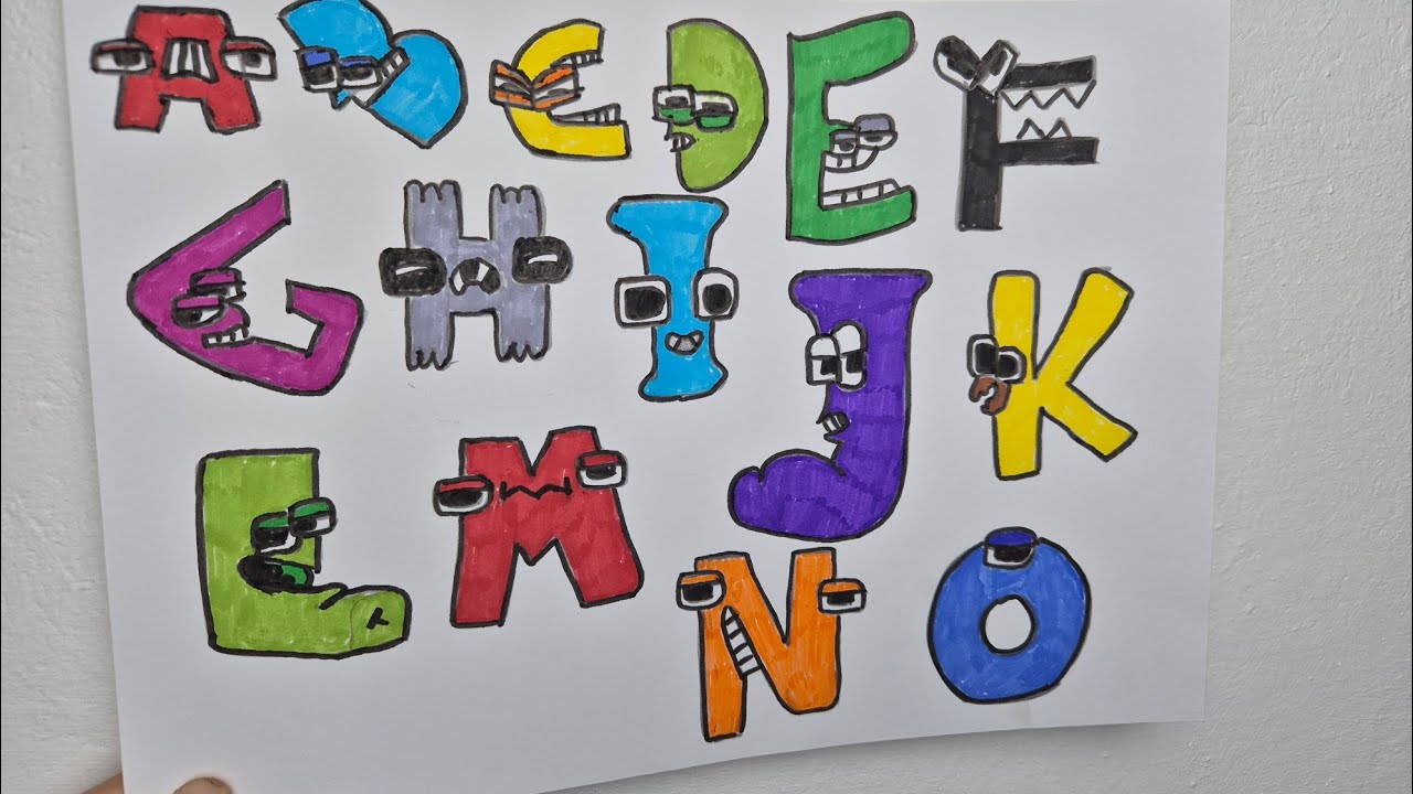 How to draw Alphabet Lore Step by step... Drawing and coloring Alphabet ...