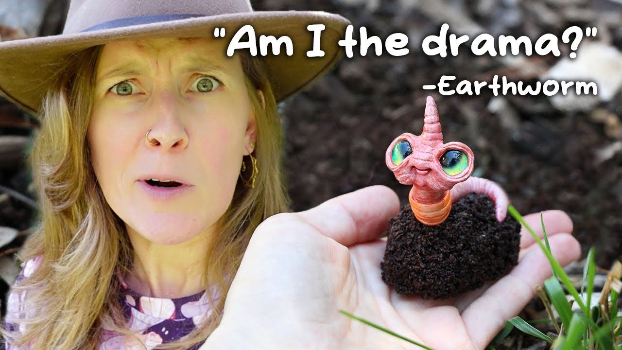 How I Made An Ugly-Cute Enchanted Earthworm with Polymer Clay - YouTube