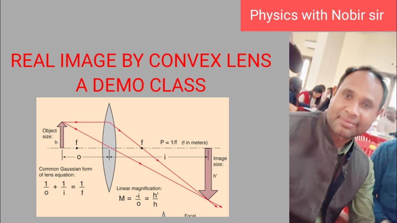 Real image by convex lens - YouTube