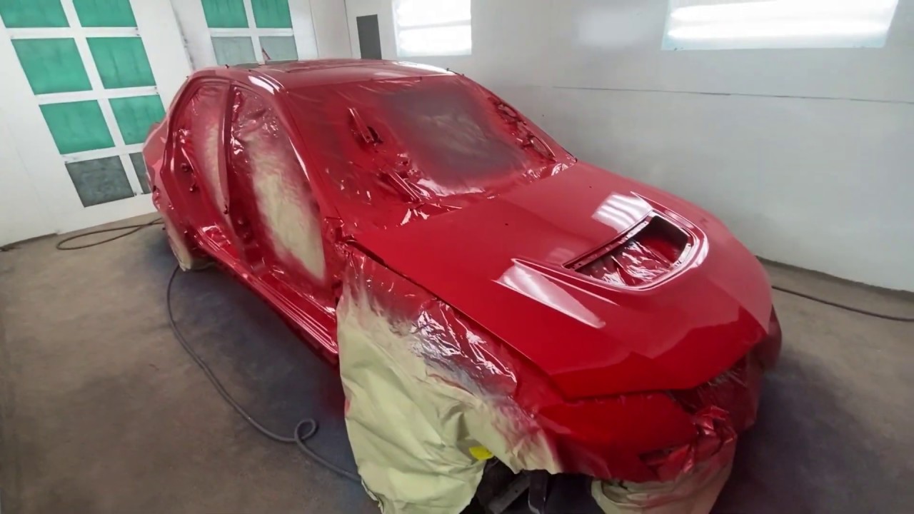 Devilbiss 2003 Mitsubishi Lancer Viper Red UreChem 2k Paint Job - YouTube