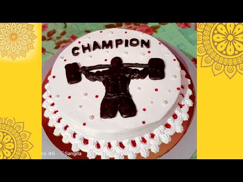bodybuilder theme cake - YouTube