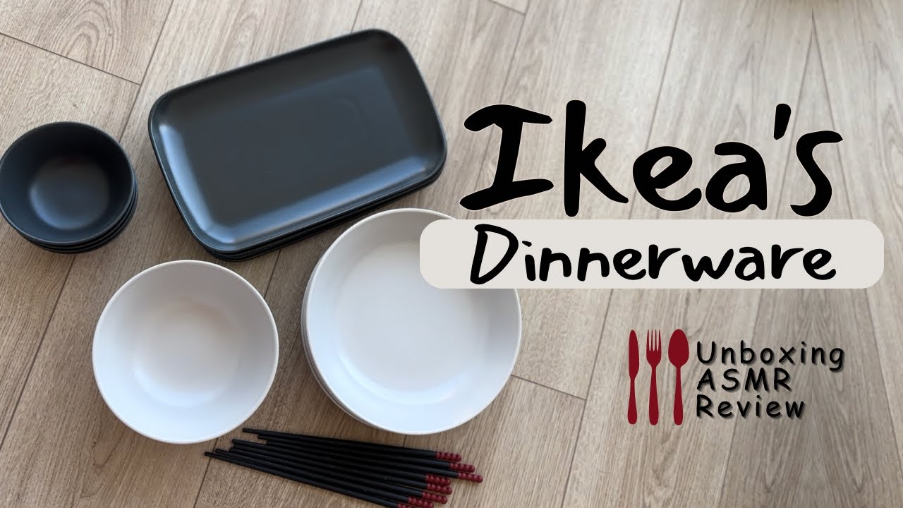 【ASMR】Unboxing IKEA's Bowls & Plates | Dinnerware must-haves - YouTube