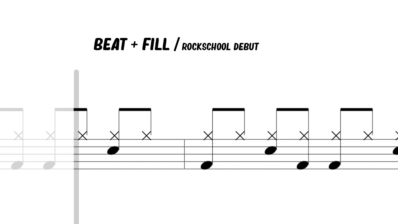Beat + Fill Rockschool Drums Debut - YouTube