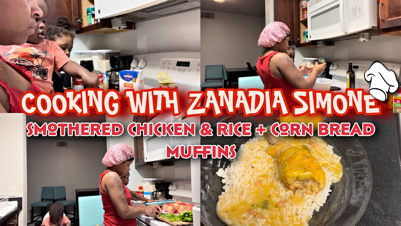COOKING WITH ZANADIA SI’MONE | smothered chicken and rice , w/corn ...