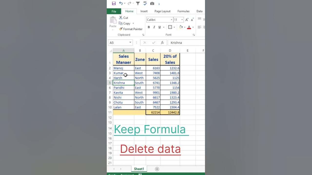 How to Remove All Data in Excel but Keep Formulas and Formatting! # ...