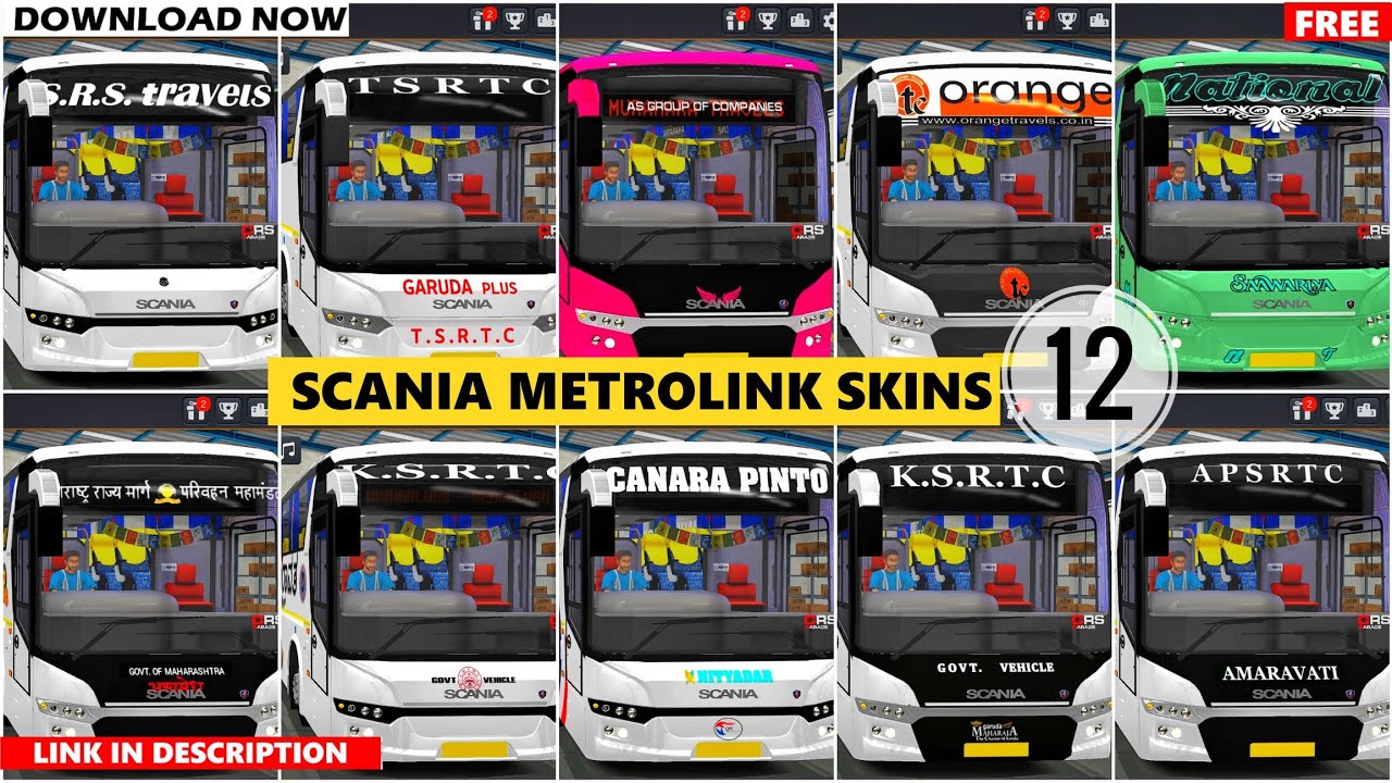 12+ Indian Skins For Scania Metrolink 13.7m Mod | Bus Simulator ...