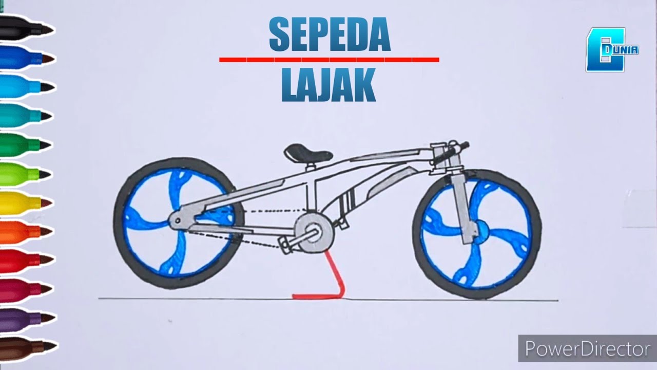 CARA LUKIS BASIKAL LAJAK || SEPEDA LAJAK - YouTube