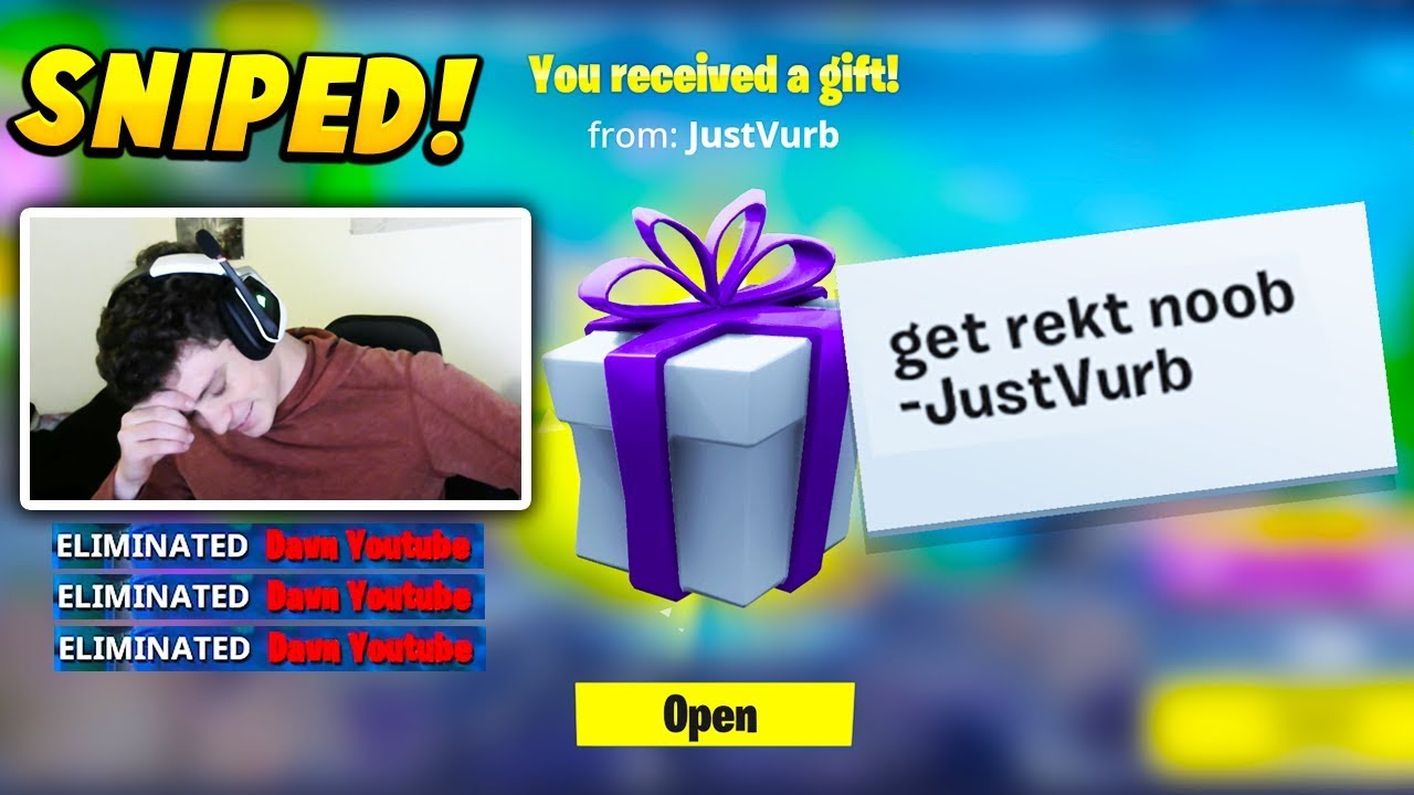 I Gifted Fortnite STREAMERS skins after stream sniping them.. (Fortnite ...