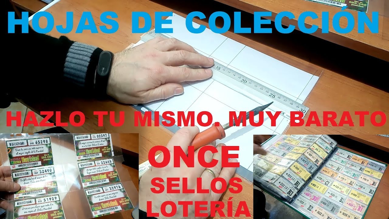 Haz tus Propias Hojas de Colección. ONCE, Lotería, Calendarios ...