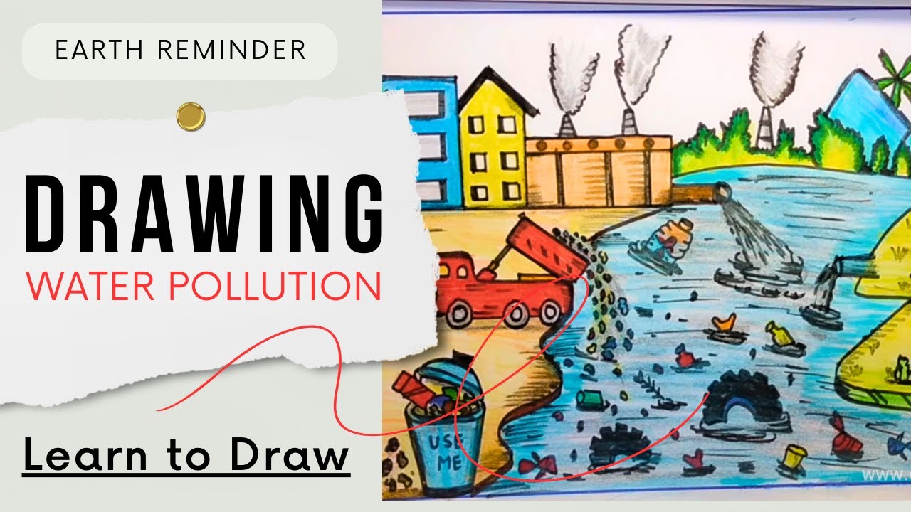 Eye-Opening Water Pollution Drawing - Must See to Believe! - YouTube