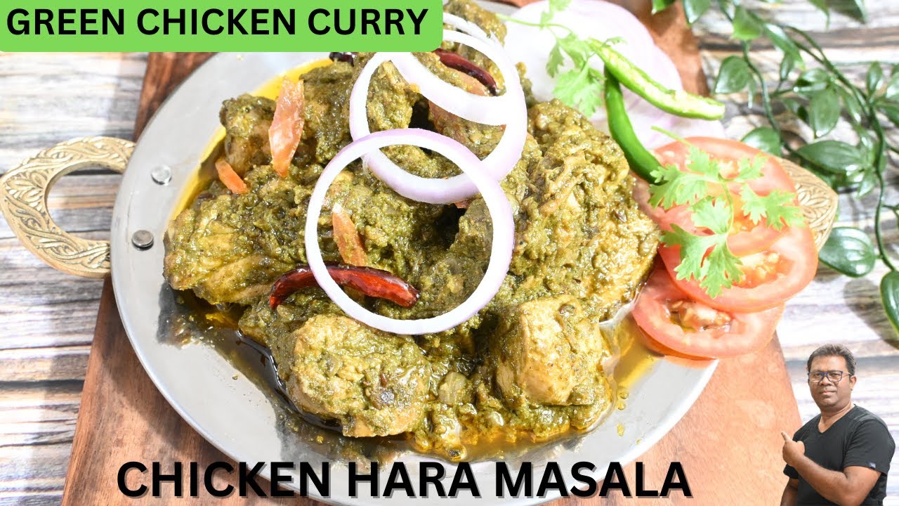 Chicken Hara Masala I Green Chicken masala I Hyderabadi green chicken ...