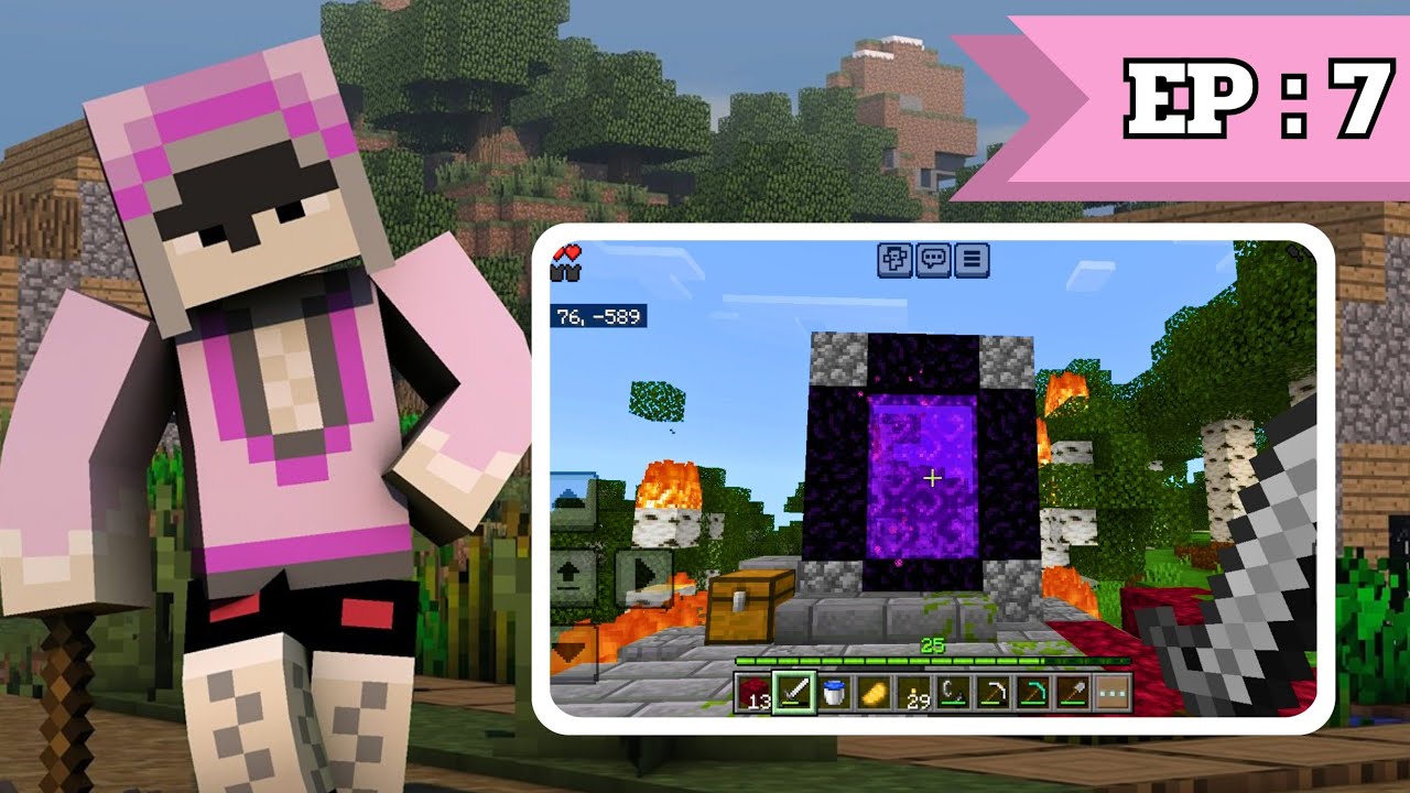 เปิดประตูไปสู่นรกกัน EP : 7 | Minecraft PE 1.20.81 - YouTube