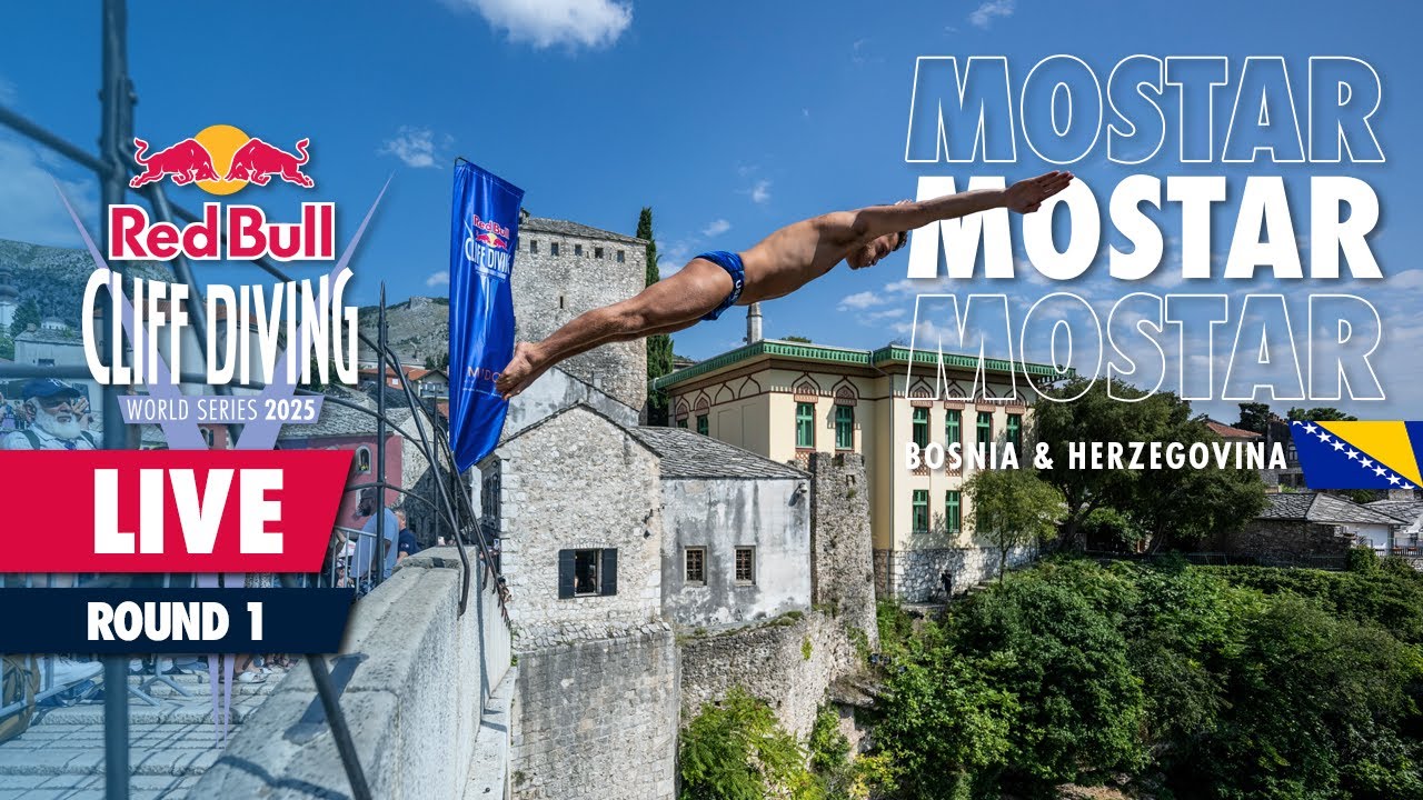 Diving off the Bridge in Mostar | ROUND 1 | Red Bull Cliff Diving World ...