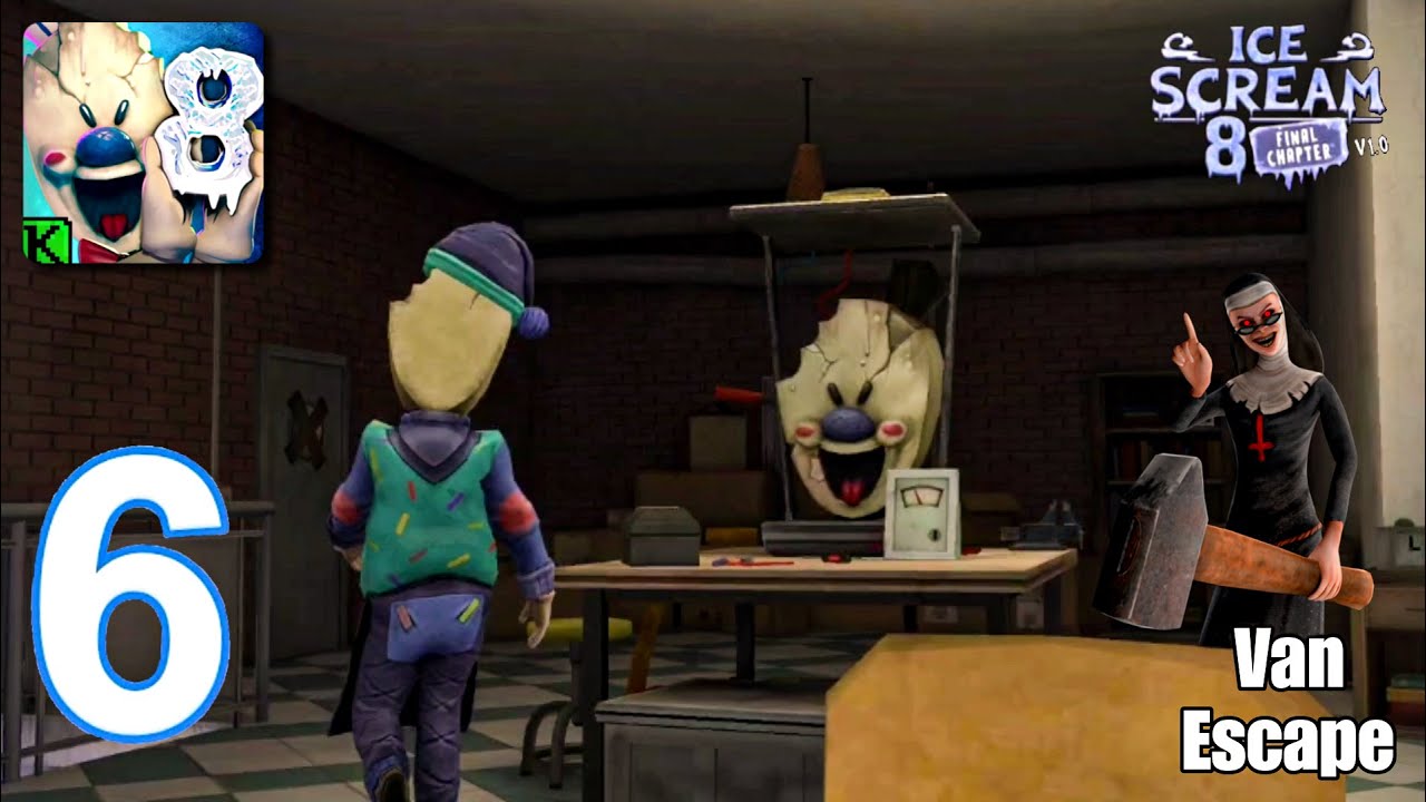 Ice Cream 8 Final Chapter - Gameplay Walkthrough Part 6 - Van escape ...