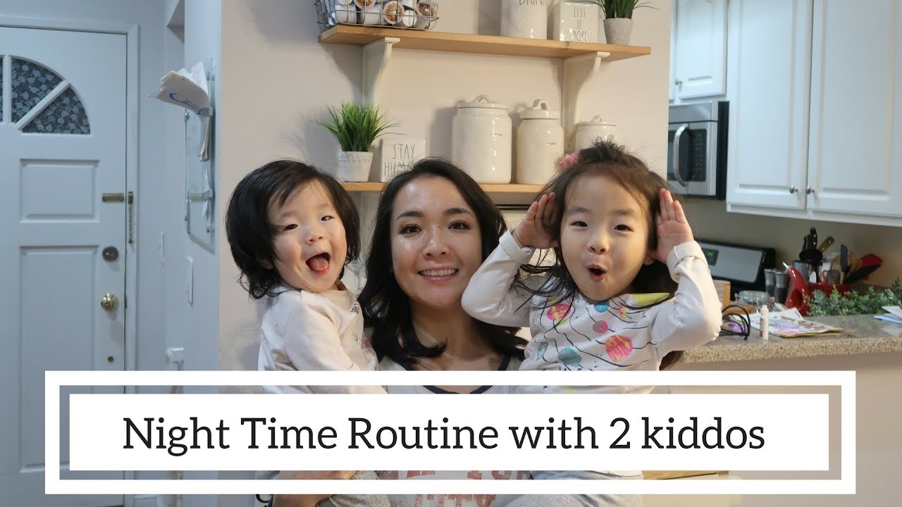 My Night Time Routine with 2 Kids - YouTube