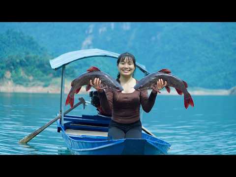 Lake Fishing Girl – First Catch with My Restored Motorboat