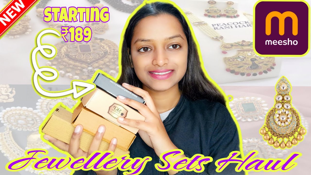 Meesho Jewellery Sets Haul | Ethnic Jewellery Sets | starting ₹189 ...
