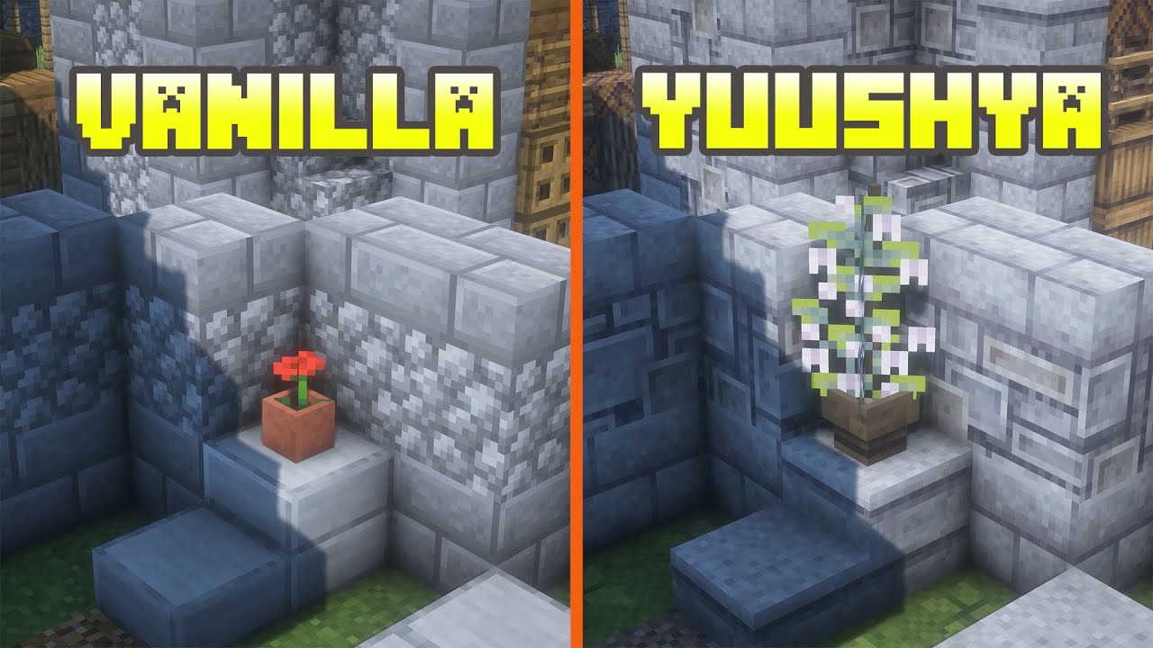 Vanilla vs Yuushya | Texture Comparison ( 2023 UPDATED ) [ 4K 60 FPS ...