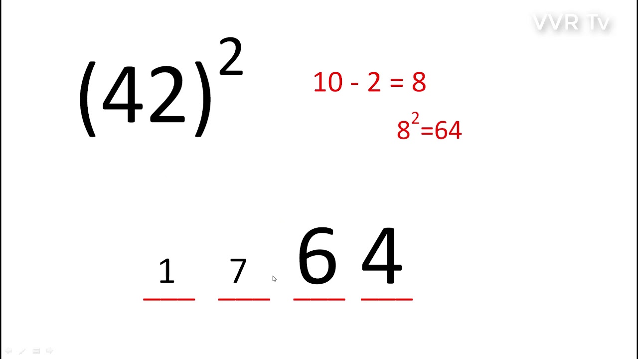 Square of 40 to 50 Numbers #Mathhs Trick - YouTube