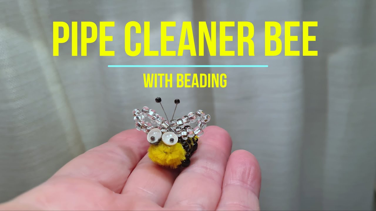 Tiny Pipe Cleaner Bee With Beading - Tutorial - How-To - YouTube
