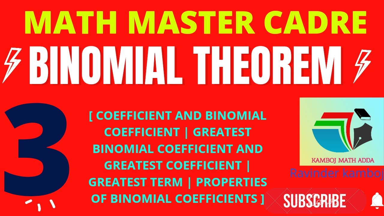 Binomial Greatest Binomial Coefficient Greatest Term Properties 2428