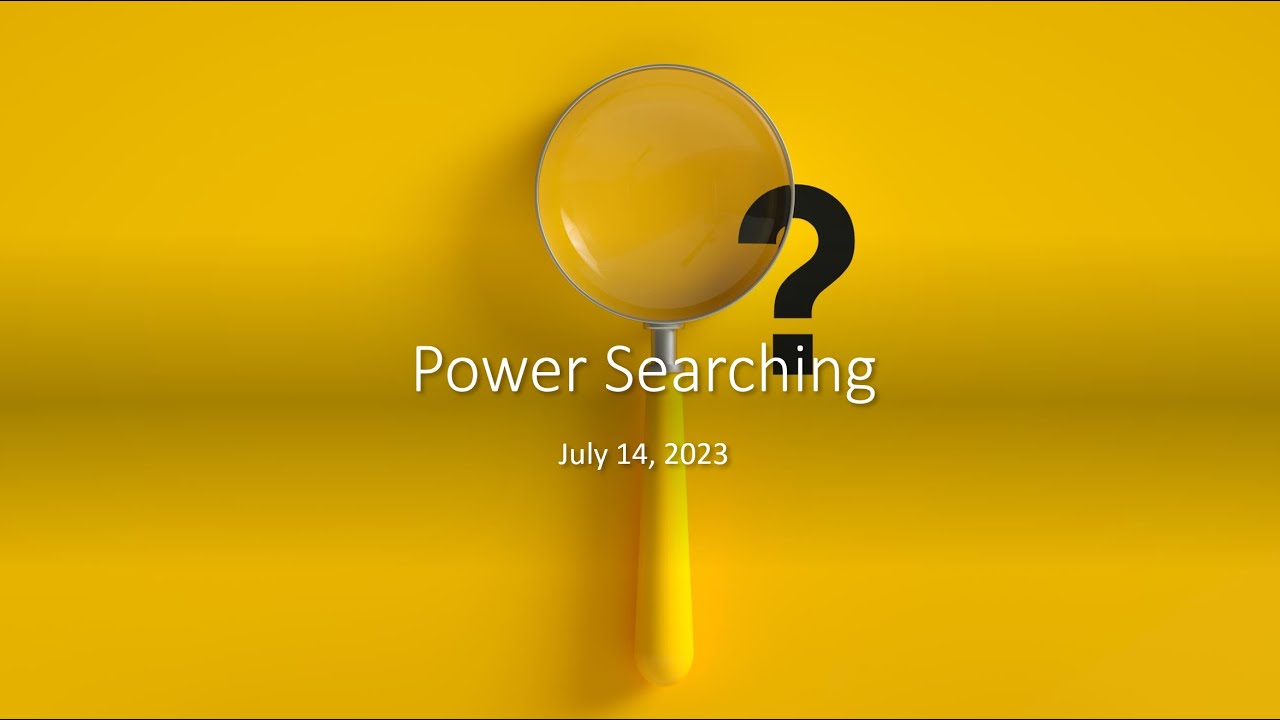 Power Searching - YouTube