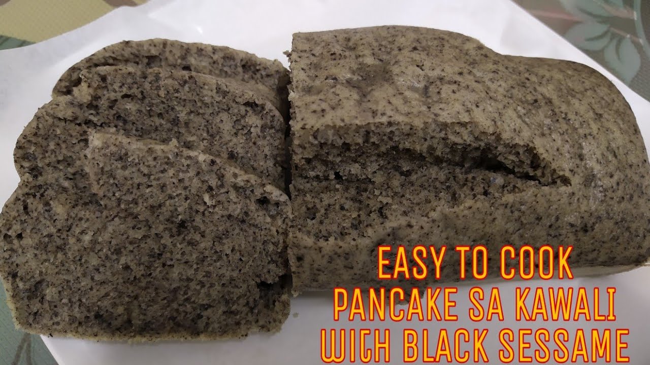 HOW TO COOK PANCAKE SA KAWALI with BLACK SESSAME POWDER - YouTube