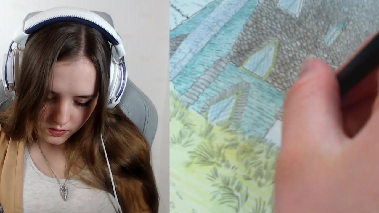 ASMR - Drawing sounds (coloring a picture) - YouTube