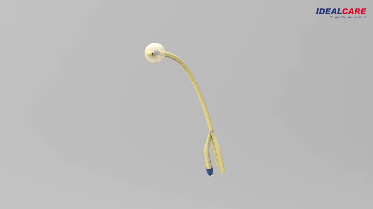 3 Way Standard Foley Catheter Silicone Coated, Sterile - YouTube
