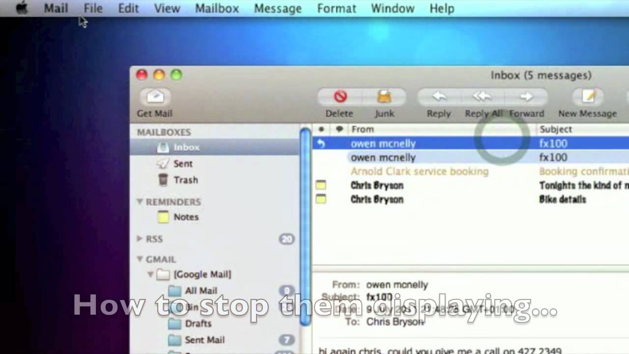 Stop iPhone notes showing in Inbox (Apple Mac Mail) - YouTube
