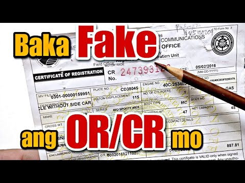 Wag Magpaloko !Alamin kung Fake ang OR CR ng binebentang motor sayo/@FastTrackMotorparts
