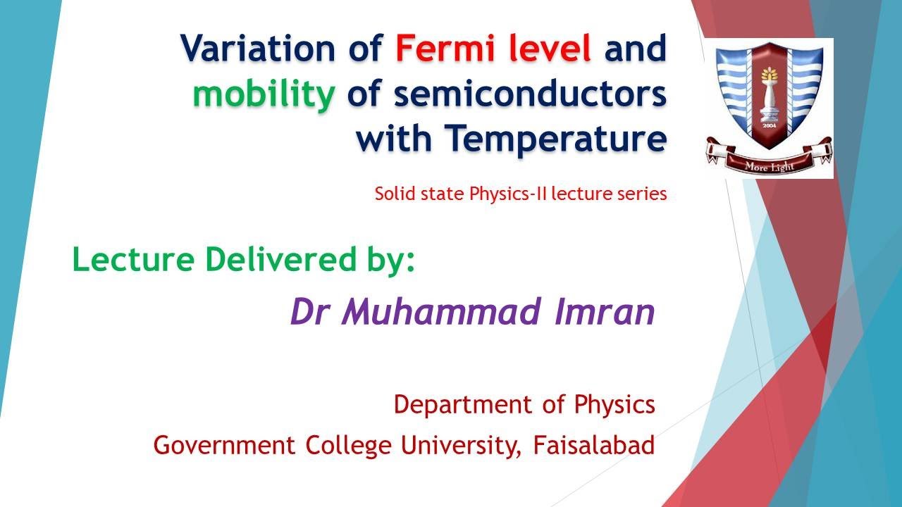 Variations of Fermi Level in Semiconductors with Temperature | Solid ...