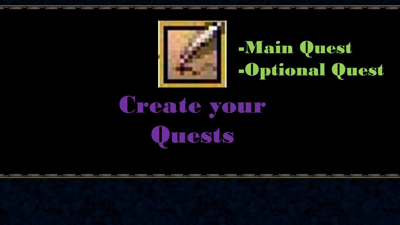 WC3 World Editor: How to create Quests - YouTube