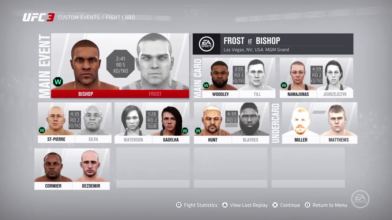 UFC FIGHT NIGHT: BISHOP V FROST LIVE - YouTube