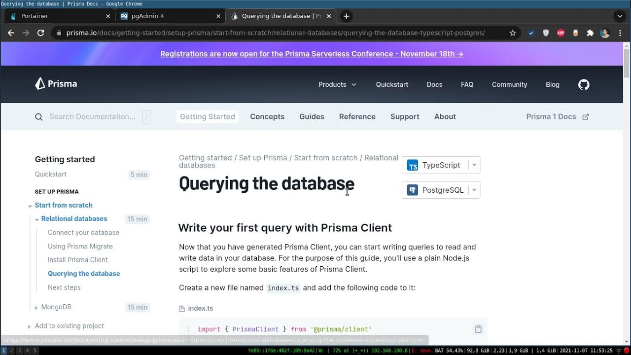 ExpressJS Prisma ORM With PostgreSQL database - YouTube