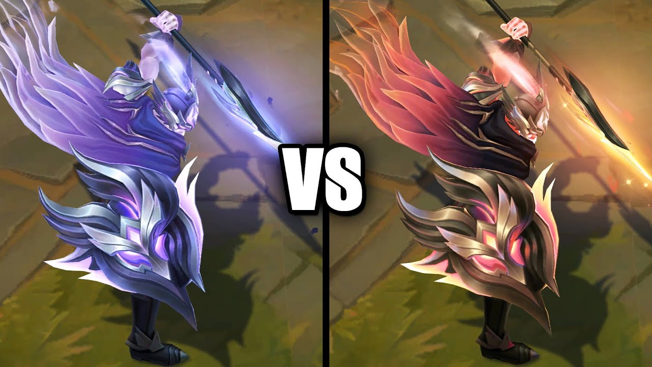 Ashen Conqueror Pantheon vs Emberwoken Mythic Chroma Skins Comparison ...