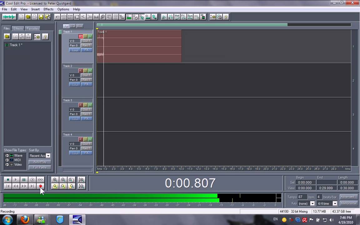 كيفية تسجيل الصوت في برنامج CoolEdit Pro - YouTube