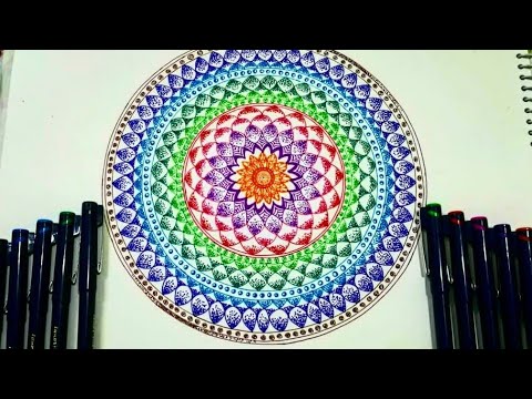 Stippling in mandala art | stippling art| Mandala Art design | - YouTube