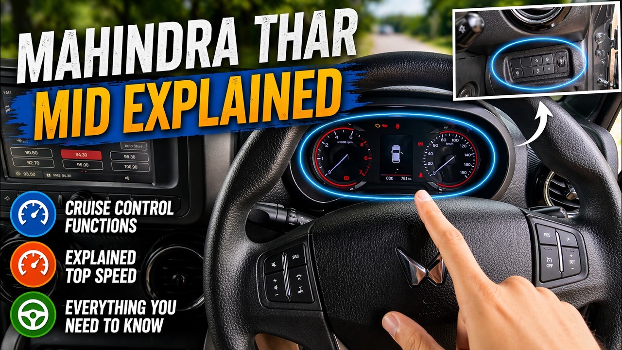 MAHINDRA THAR INSTRUMENT CLUSTER / MID EXPLAINED | FEATURES, DPF ...