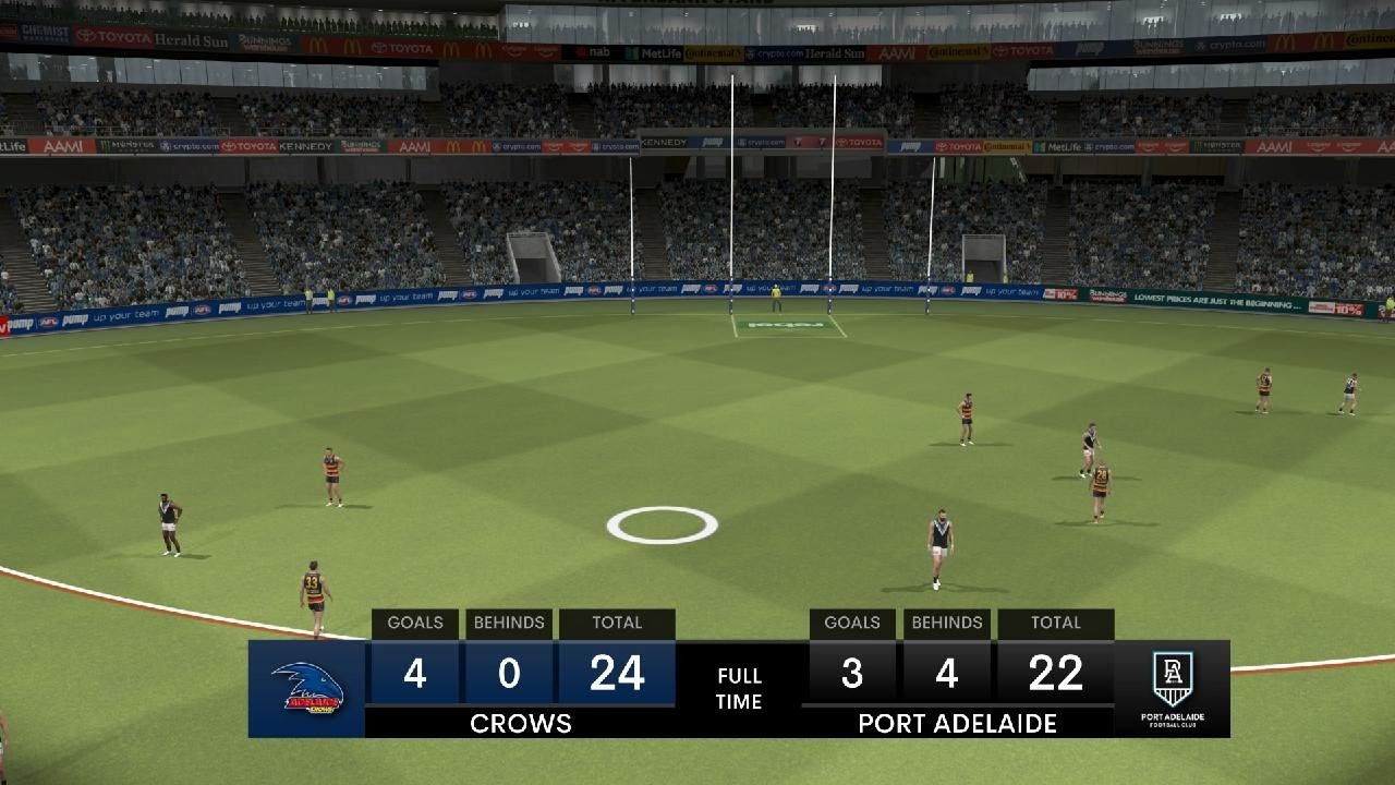 AFL 23 Predicts Round 20: Crows Vs Port - YouTube