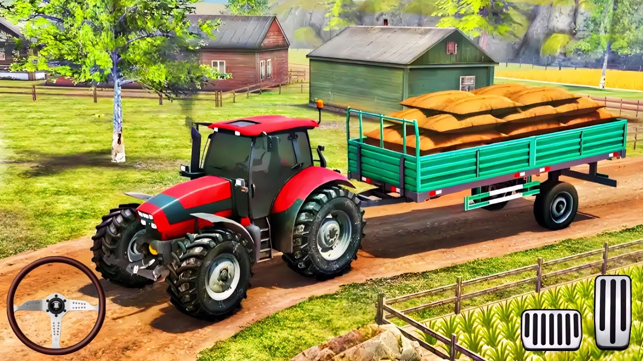 Tractor Driving Simulator Game - Tractors in Farming Simulation Games - Android Gameplay - YouTube