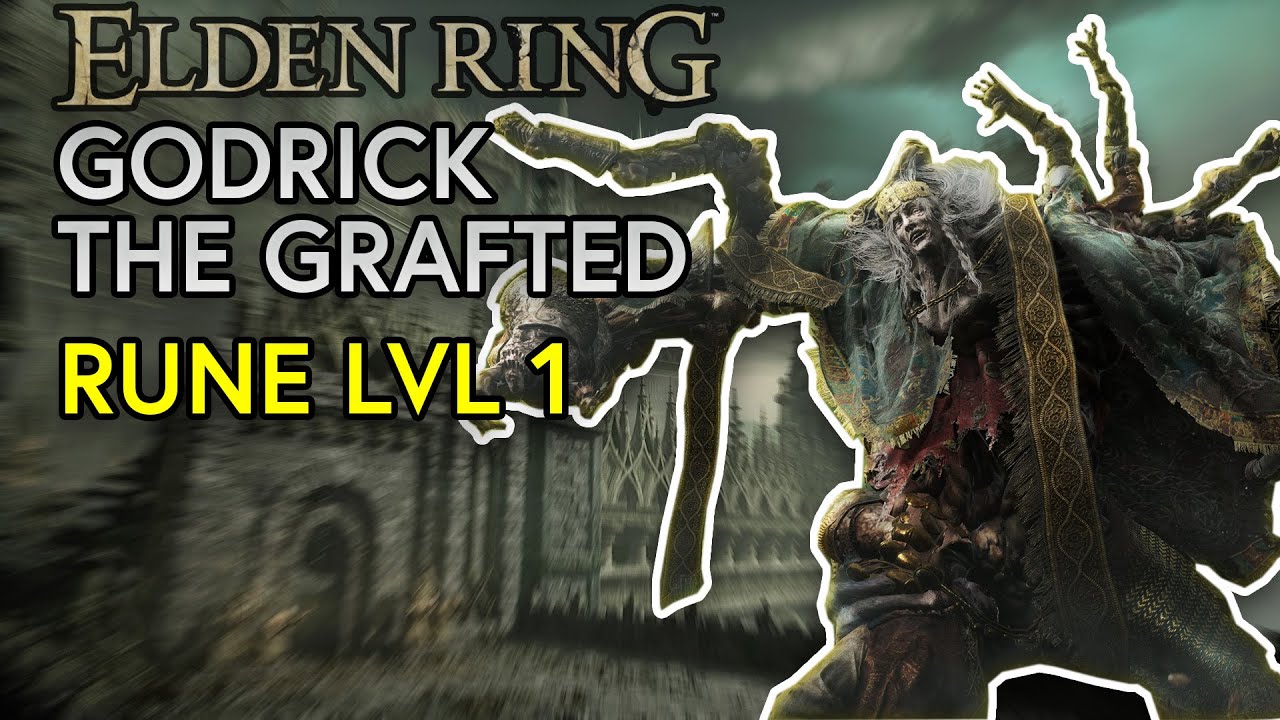 Godrick the Grafted Boss Fight at RUNE LVL 1 | Elden Ring Challenge Run - YouTube